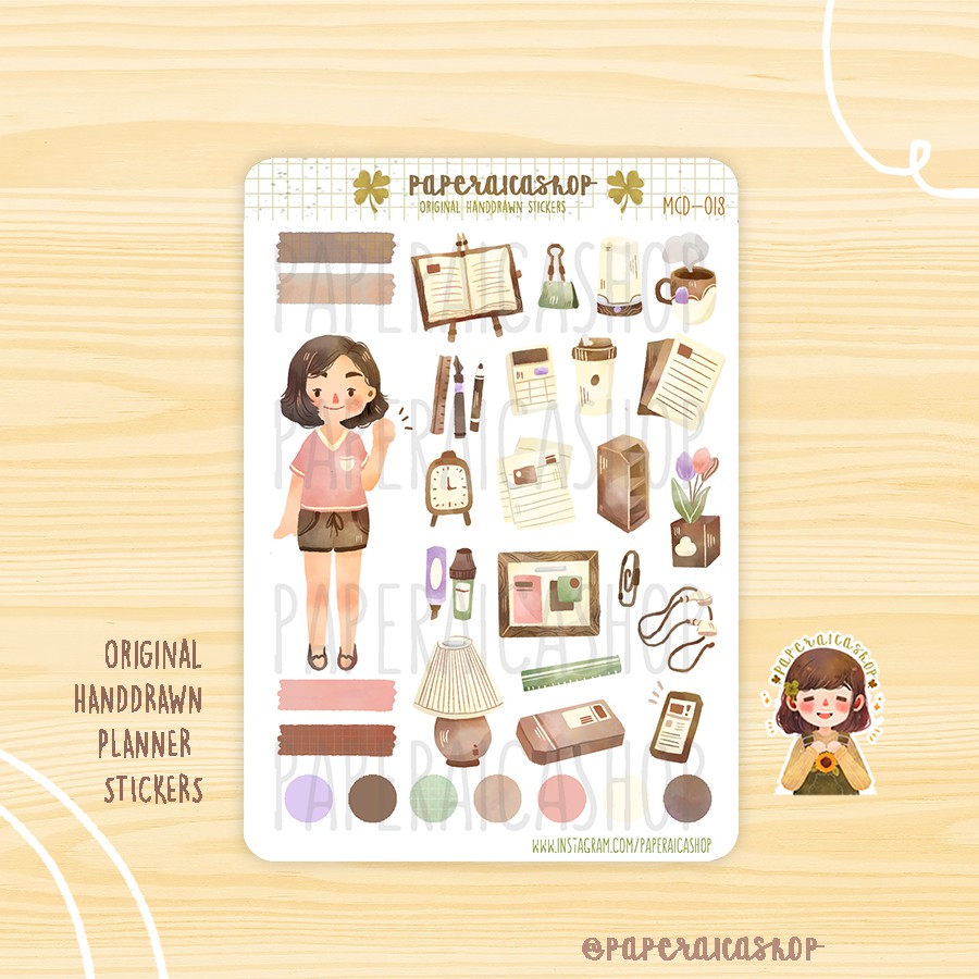 Cute Study Girl Stickers, Online School Stickers, New Normal Stickers ...