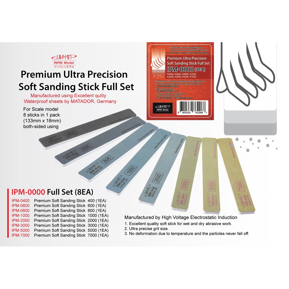 Infini Model : IPM Series Premium Soft Sanding Stick Full Set | BeeCost