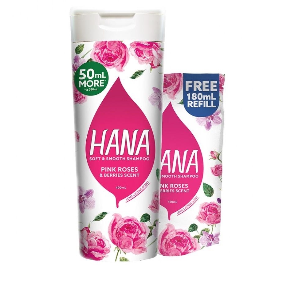 Hana Shampoo Pink Roses & Berries 400ml | Shopee Philippines
