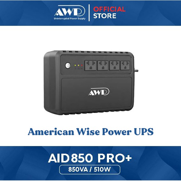 AWP Aide Pro+ 510W-850VA UPS with AVR Uninterruptible Power Supply (4 ...