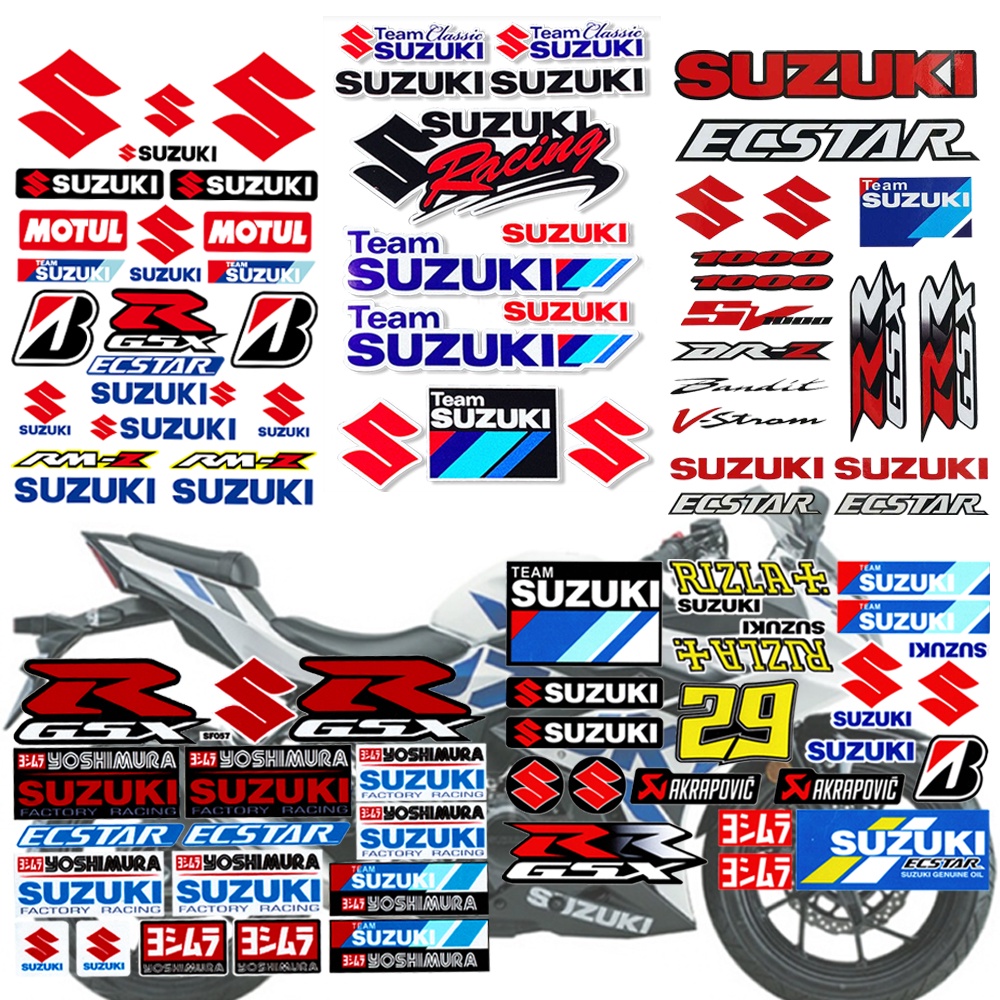 Suzuki Motorcycle Stickers Reflective Motorbike Trunk Body Decalfor ...