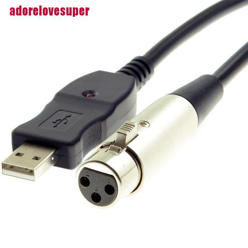 [adorelovesuper]XLR Female to USB Male 10ft Cable Cord Adapter Audio ...