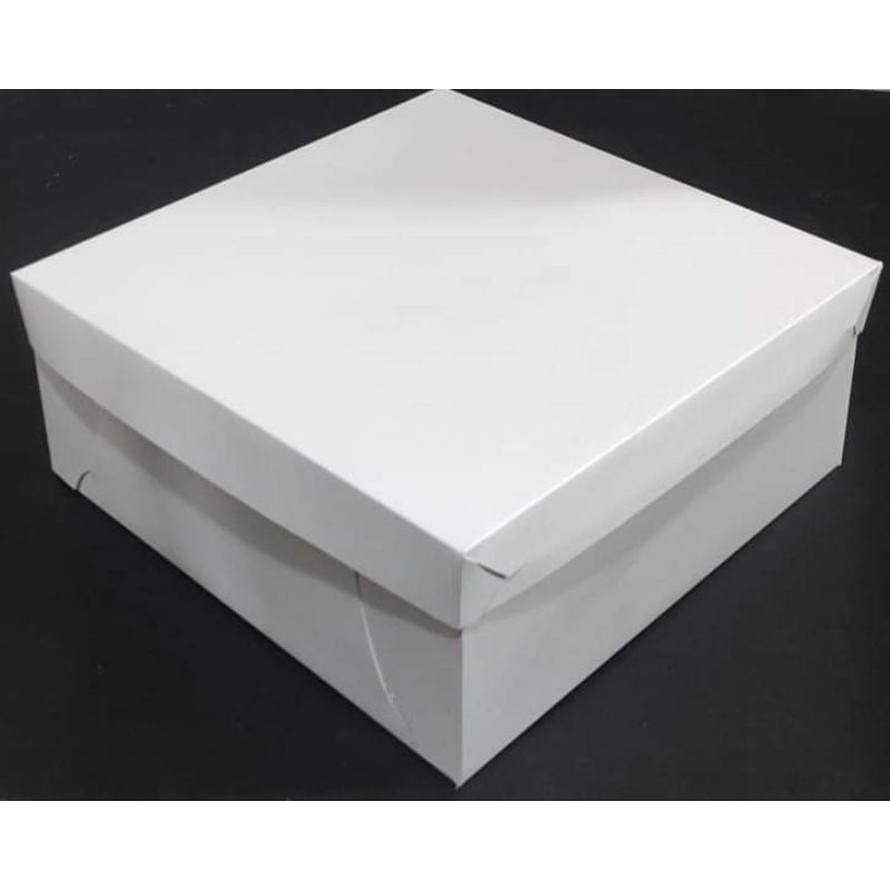 9X9X3 CAKE BOX WHITE NO WINDOW (10 PIECES) | Shopee Philippines