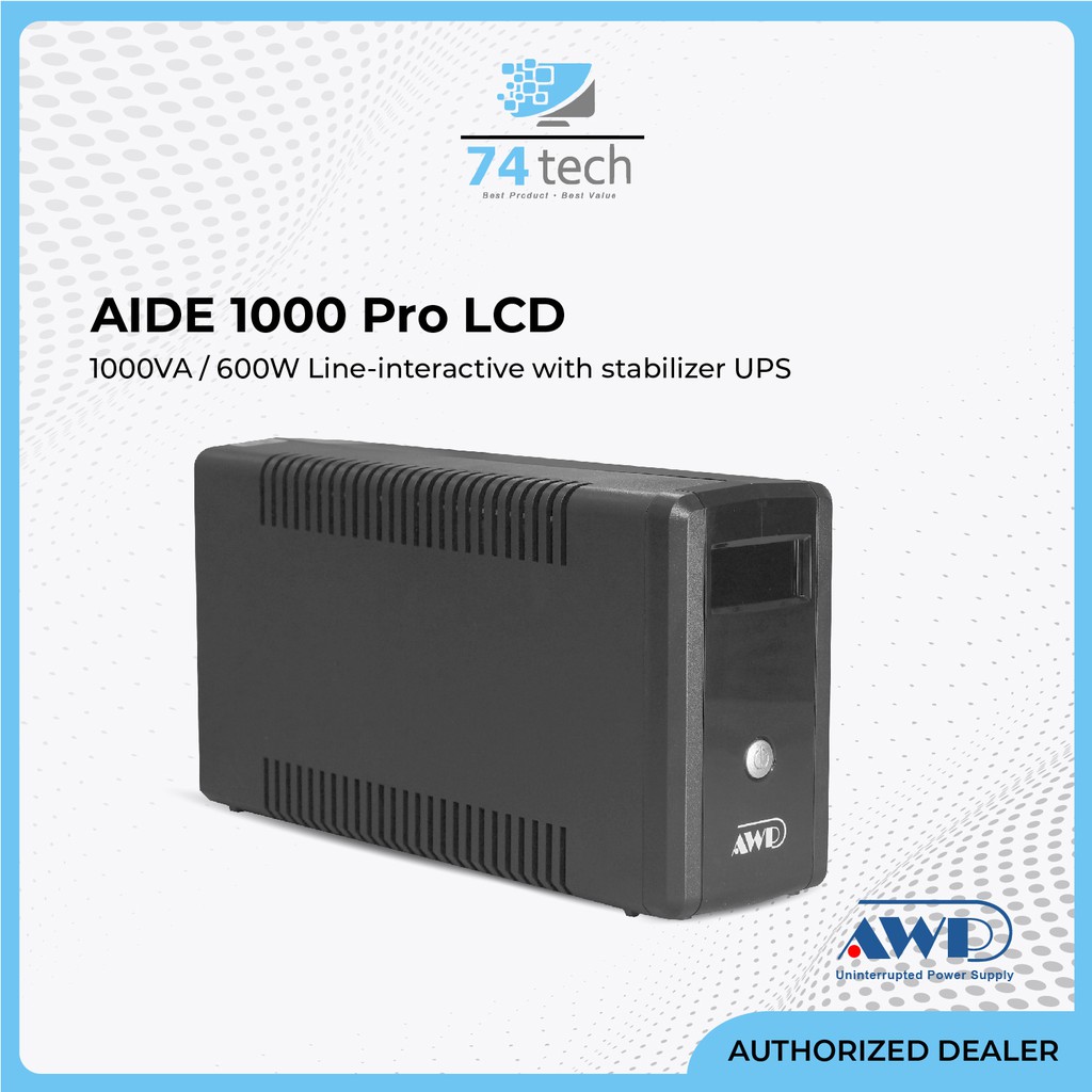 AWP Aide1000 Pro LCD 1000VA/600W Line Interactive UPS | Shopee Philippines