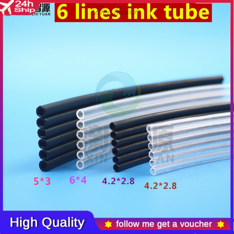 Free GiftInkjet Printer 5Meters Ink Tube 6 lines UV Ink Pipe eco ...