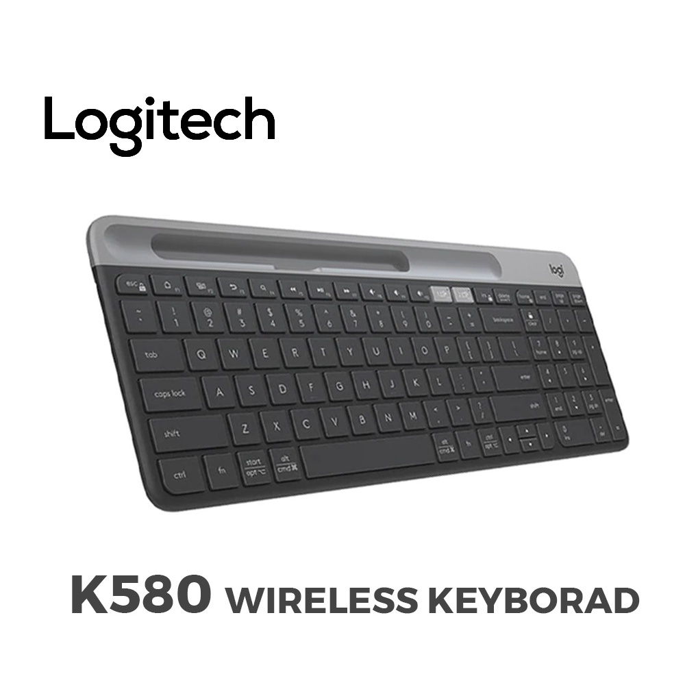 Logitech K580 Wireless Ultra Thin Keyboard Dual Mode 2 4g Bluetooth Office Keyboard Shopee