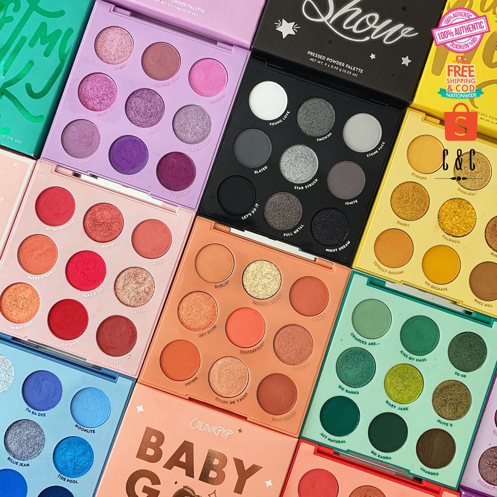 Colourpop 9 Pan Pressed Eyeshadow Palette [Variations Posted] | Shopee ...