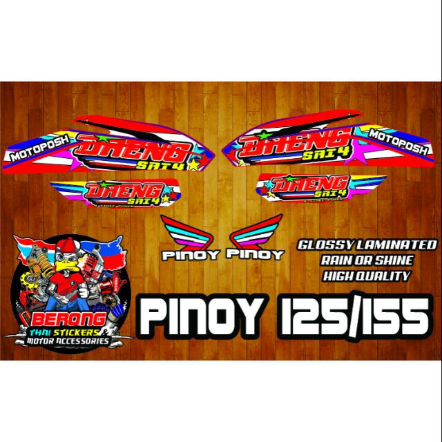 Pinoy 125/155 Thai Decals | Shopee Philippines
