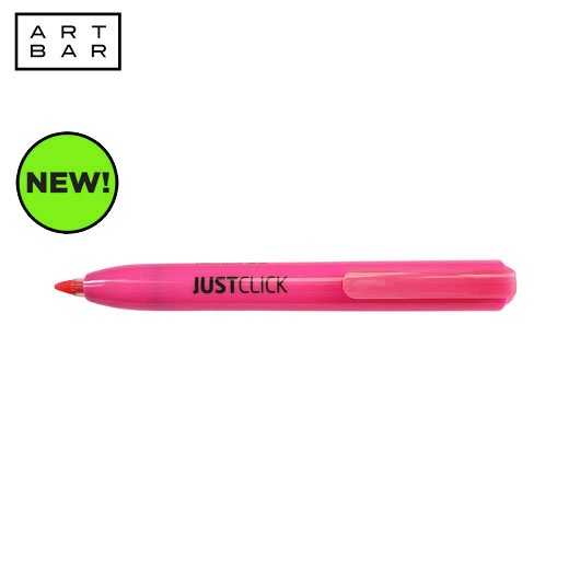 Morris Just Click Highlighter Retractable Pink Medium HLTJSM003 - Art ...