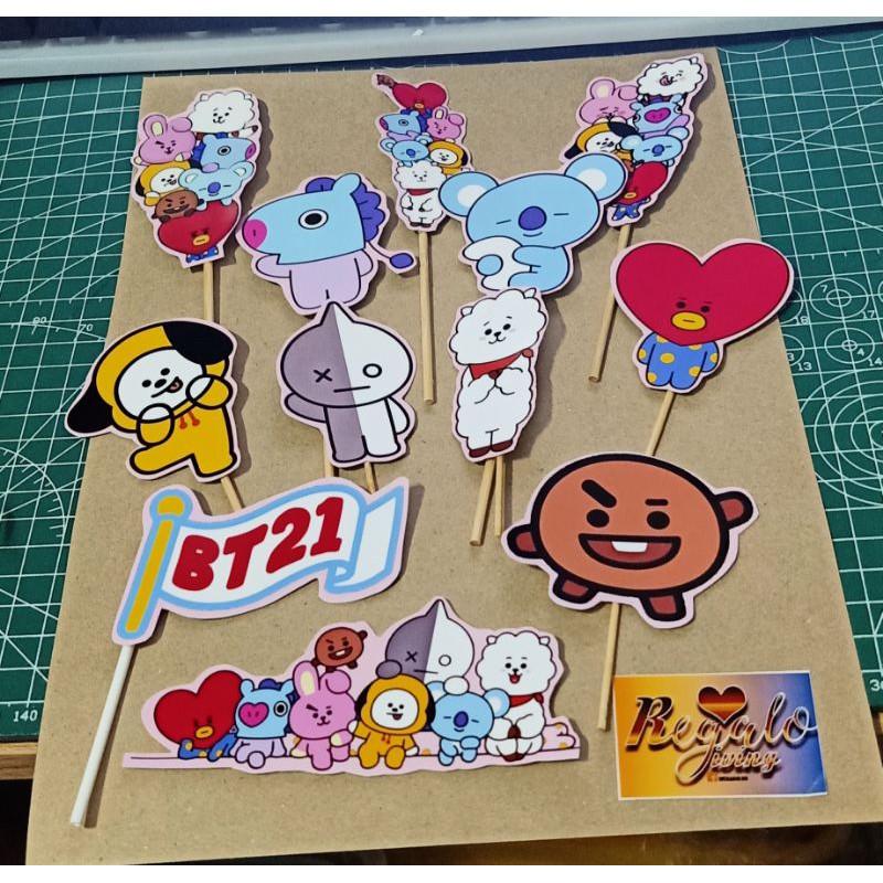BT21 CAKE TOPPER FOR BIRTHDAY BT21 CAKE TOPPER FOR BIRTHDAY BT21 CAKE ...