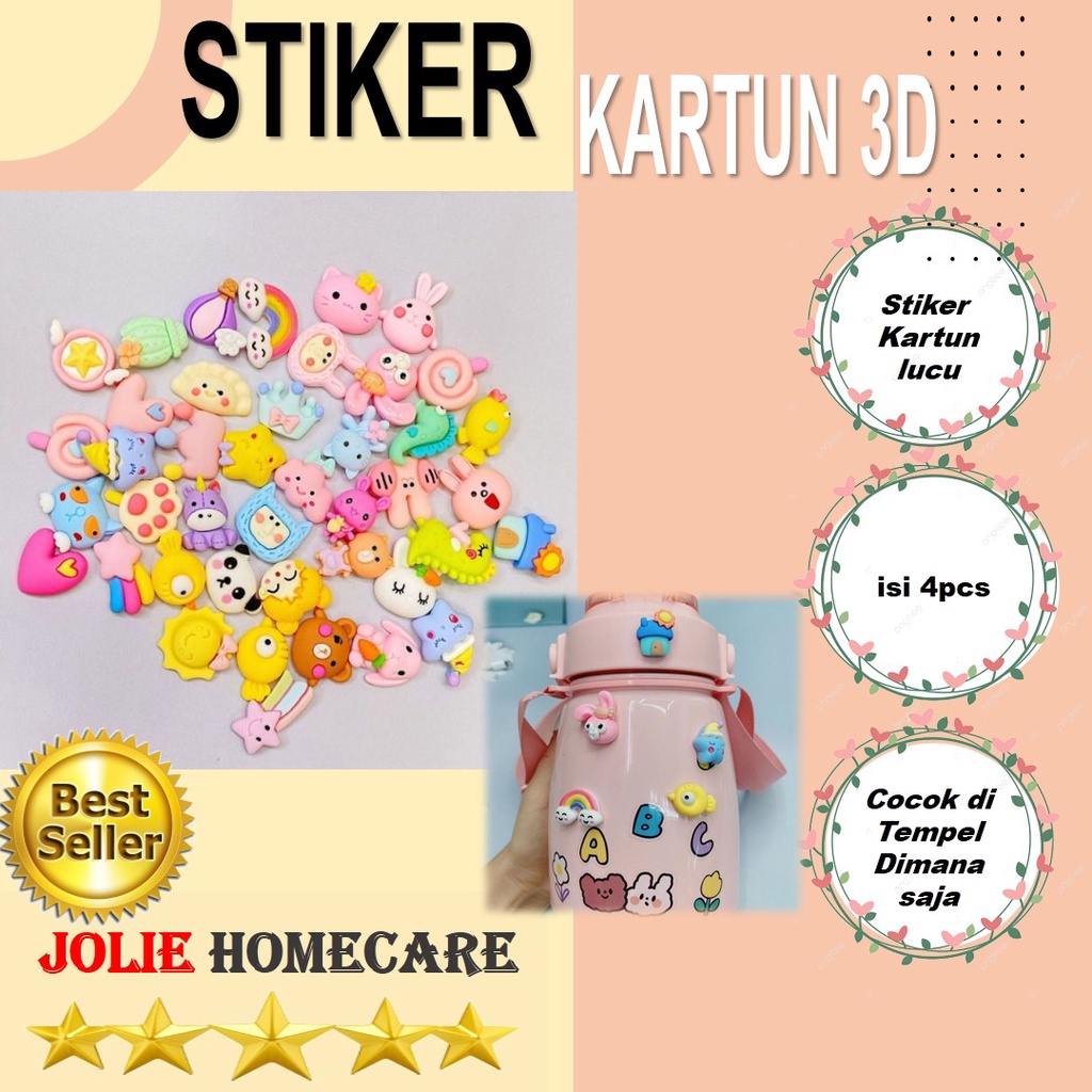 3d Cartoon Stickers Contents 4pcs | Shopee Philippines