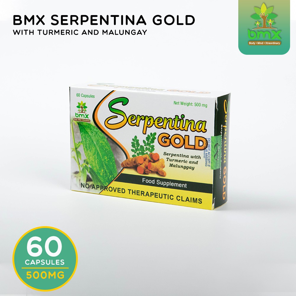 BMX Serpentina Gold with Turmeric and Malungay (60 Capsules) | Shopee ...