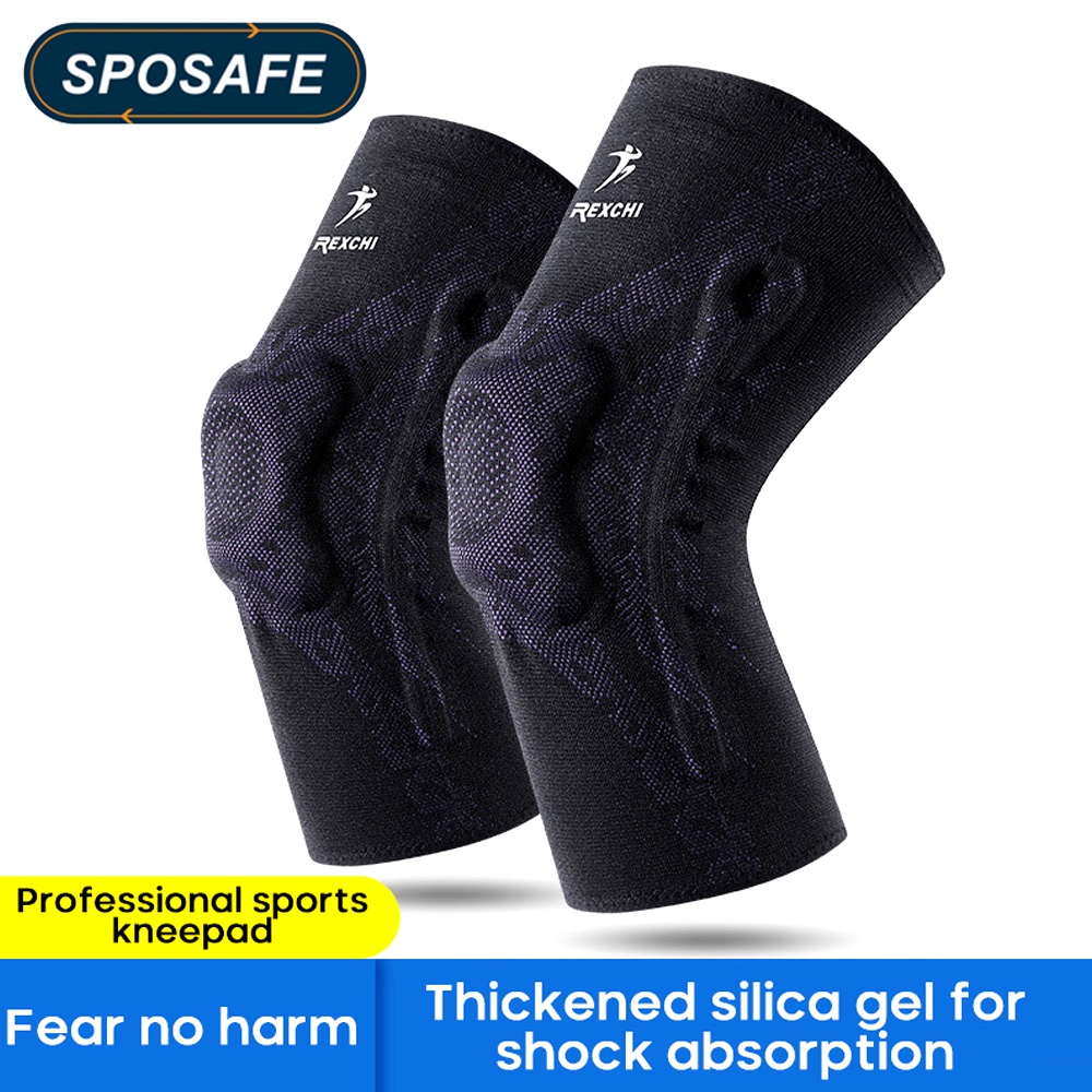 SPOSAFE 1 PCS knee support with Patella Gel Pads knee brace with Side ...
