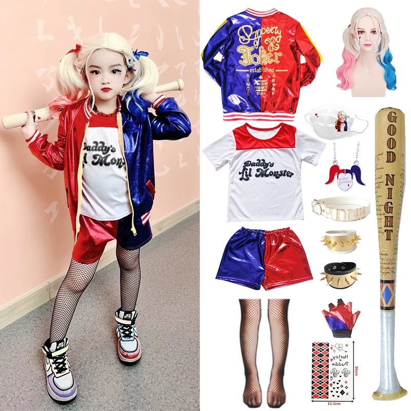 Harley Quinn Costume for Kids Girls Cosplay Christmas Suicide Squad ...