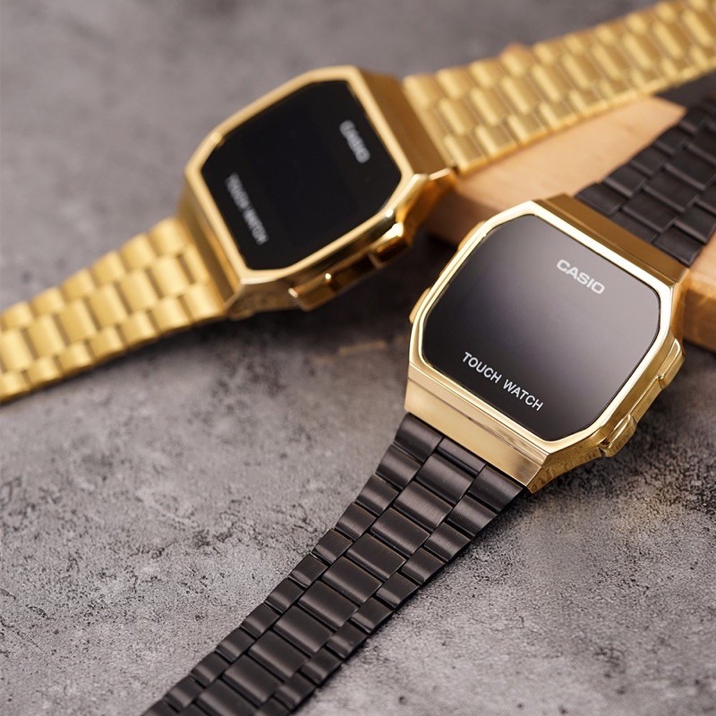 Relo Vintage LED Touch Screen waterproof Unisex Watch gold rossgold ...