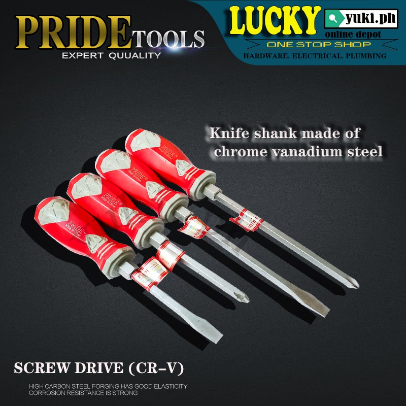 Pride tools Screw Driver 6" ( CR-V ) | Shopee Philippines
