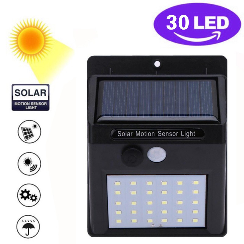 30LED Solar Power Motion Sensor Wall Light Outdoor light | Shopee ...