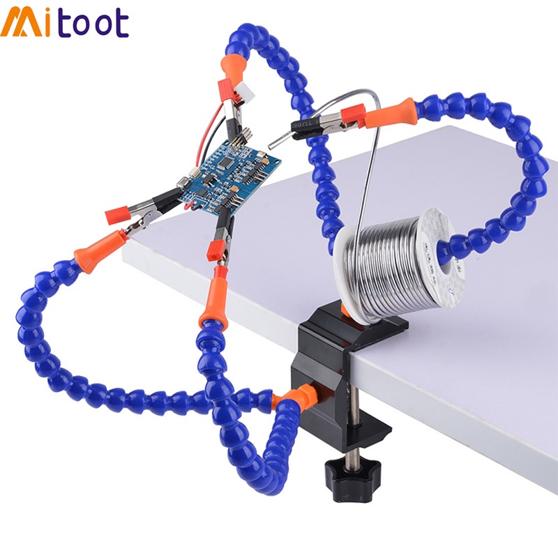 Helping Hands Third Hand Soldering Tool 2 Flexible Arms 4 Arm Soldering ...