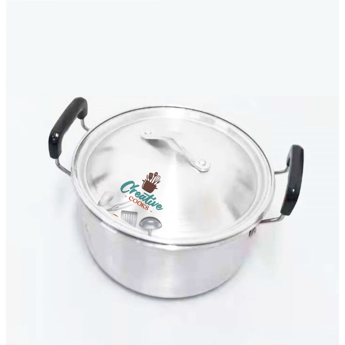 Aluminum Type Pot Double Handle Kaserola with Cover | Shopee Philippines