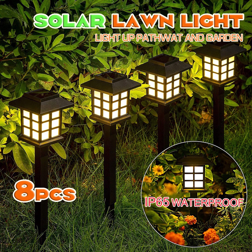 8pcs Solar Lights Outdoor Garden Led Light Landscape pathway Stainless ...