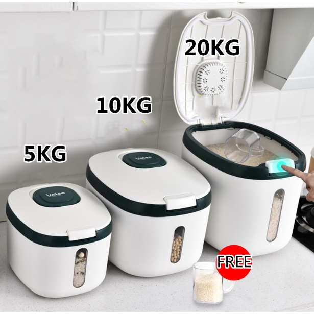 High Quality Rice Storage Box Kitchen Container 10KG Rice Dispenser ...