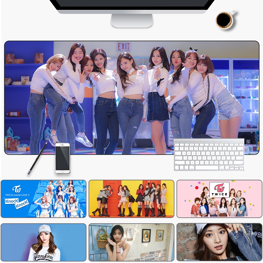 twice Mouse Pad cute Gaming Mouse Pad Table Mat Large Size Waterproof ...
