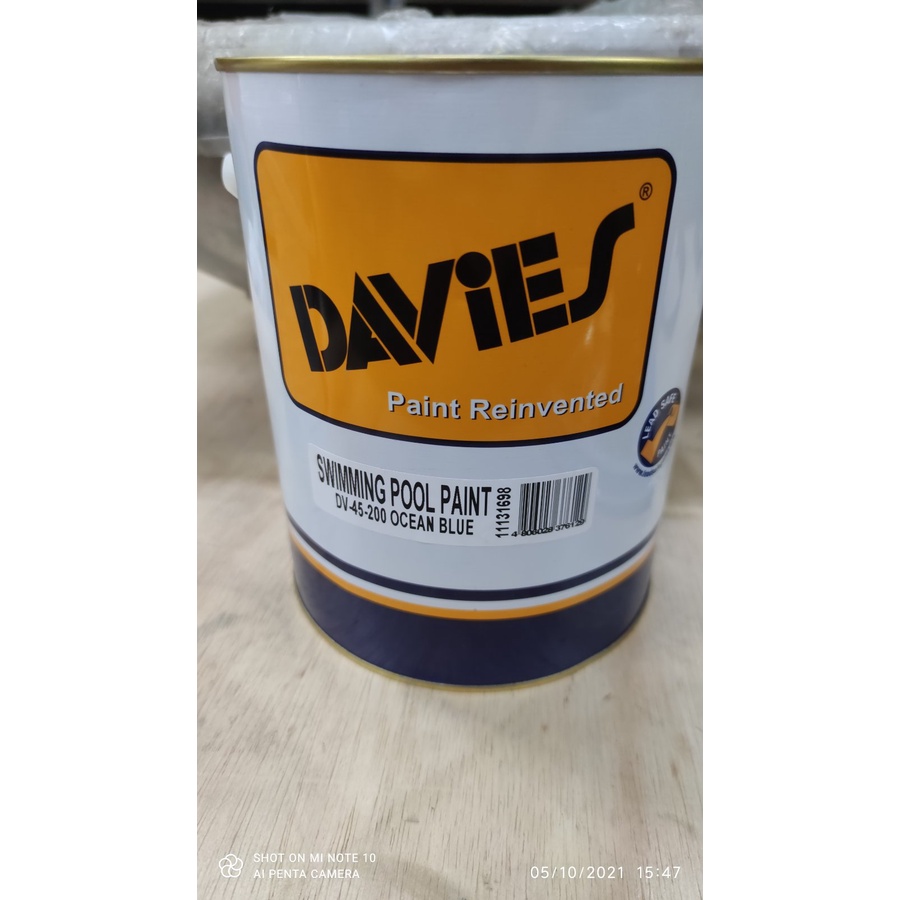 Davies Swimming Pool Paint Ocean Blue 4 Liters /1 Gallon DV45200 ...