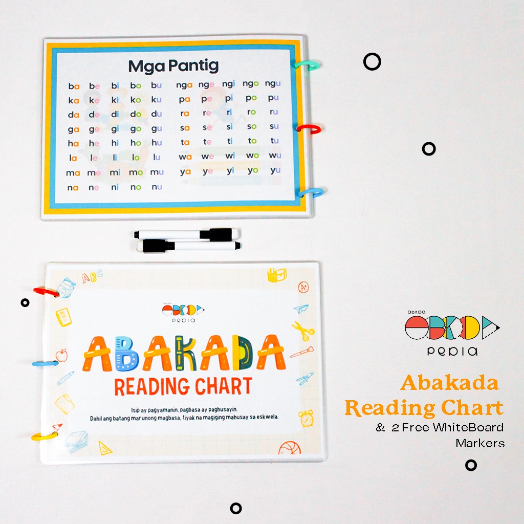 Laminated Abakada Reading Book/Chart for Toddlers/Preschoolers ...