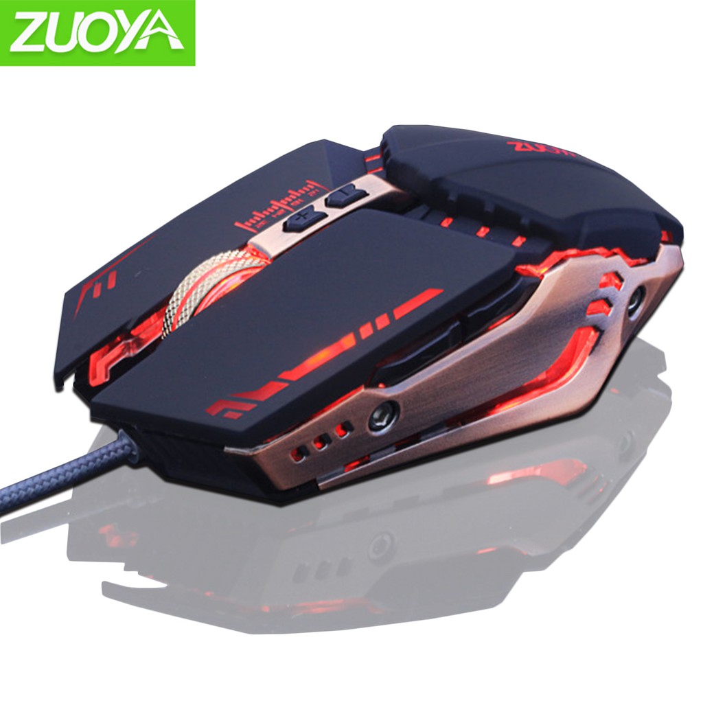 Zuoya usb wired gaming mouse 7 buttons optical led computer game mice for pc laptop notebook ...
