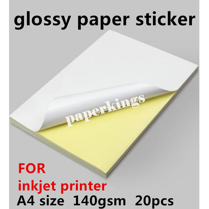 Glossy matte Label Paper Sticker 140 GSM A4 for inkjet laser printers ...