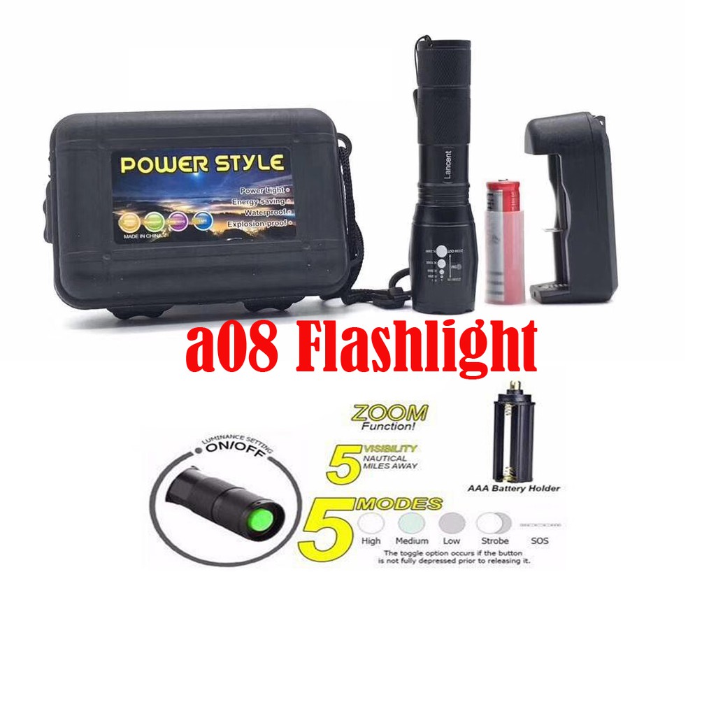 Tiken# zoom light Ultrafire Ultra Bright CREE LED waterproof Flashlight ...