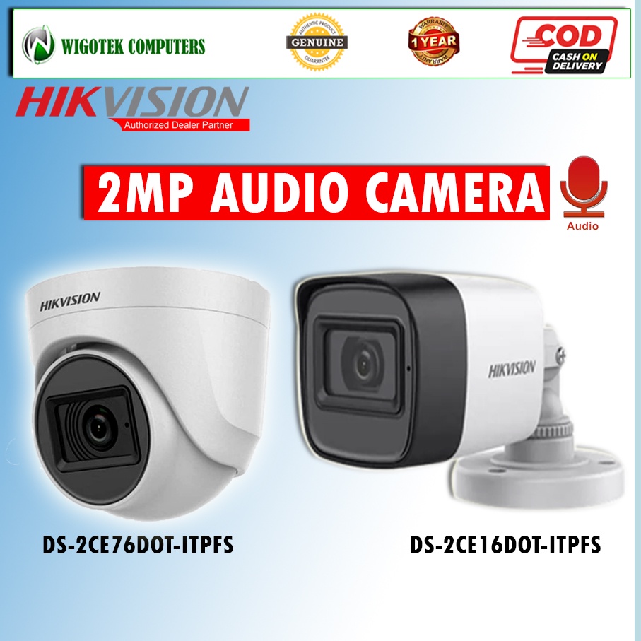 HIKVISION AUDIO CAMERA 2MP TURRENT AND BULLET ANALOG | Shopee Philippines
