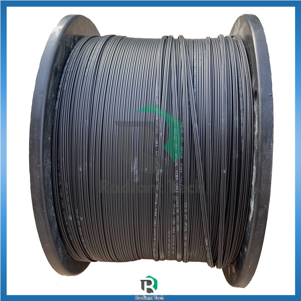 1000m Fiber Optic Cable Single Core 3 Steel Wire LSZH Outdoor FOC FTTH ...