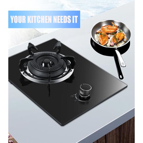 Household desktop built-in dual-purpose tempered glass gas stove with ...