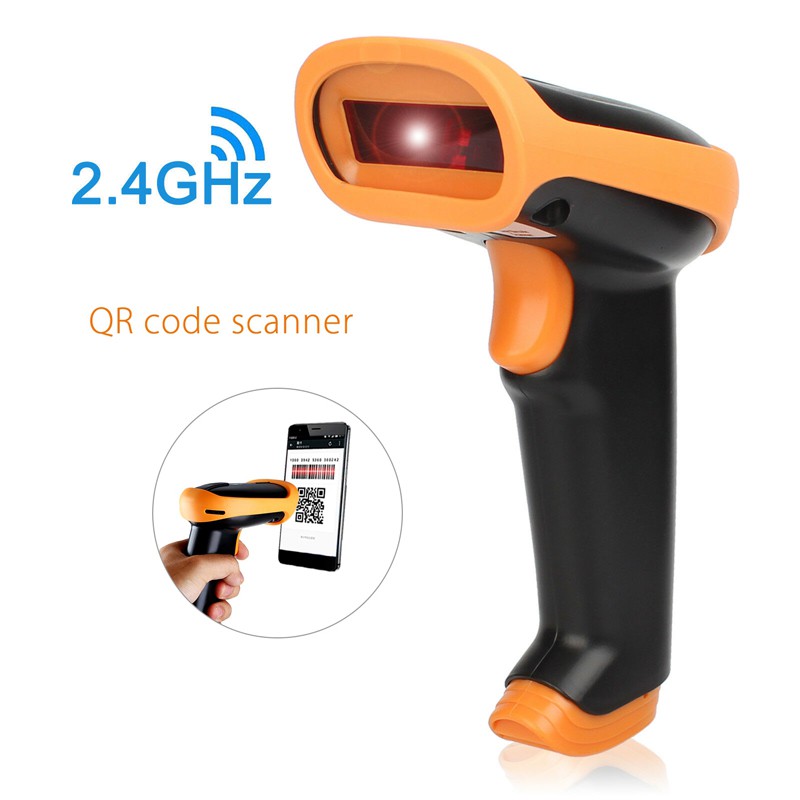 Original Zumtek Wireless 2D QR Barcode Scanner Cordless Handheld 1D 2D ...
