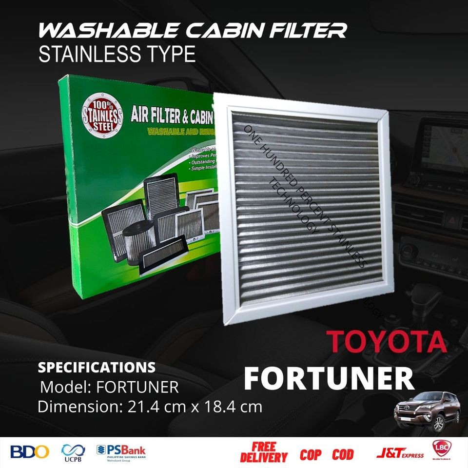 Filtera Washable Cabin Aircon Filter For Toyota Fortuner fit for all ...