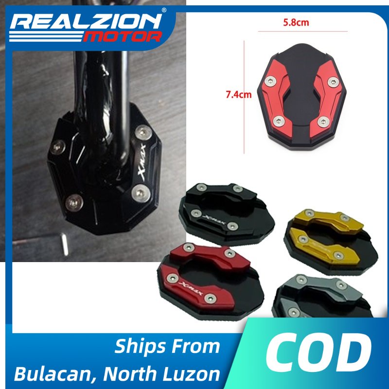 Realzion 2022 For Yamaha Xmax 300 Cnc Modified Side Stand Shoes Flat