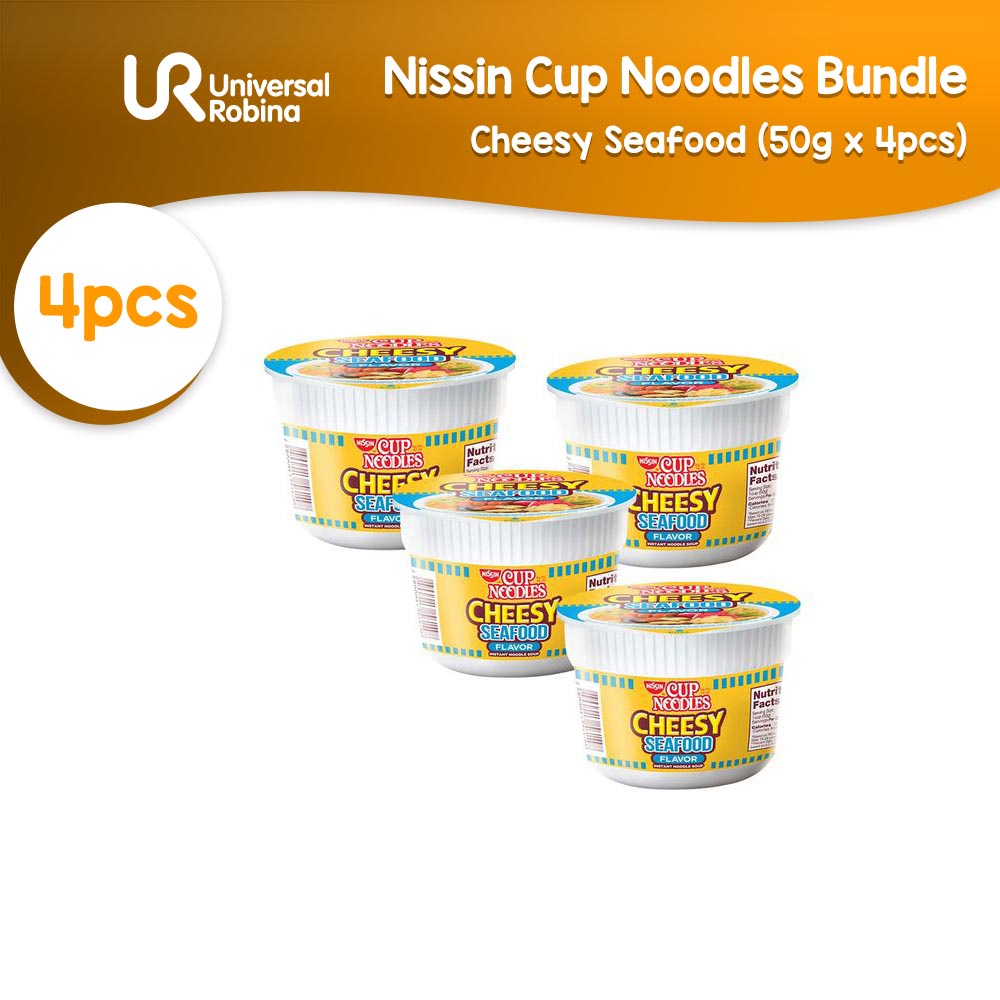 Nissin Cup Noodles Mini Cheesy Seafood - 4 Packs | Shopee Philippines