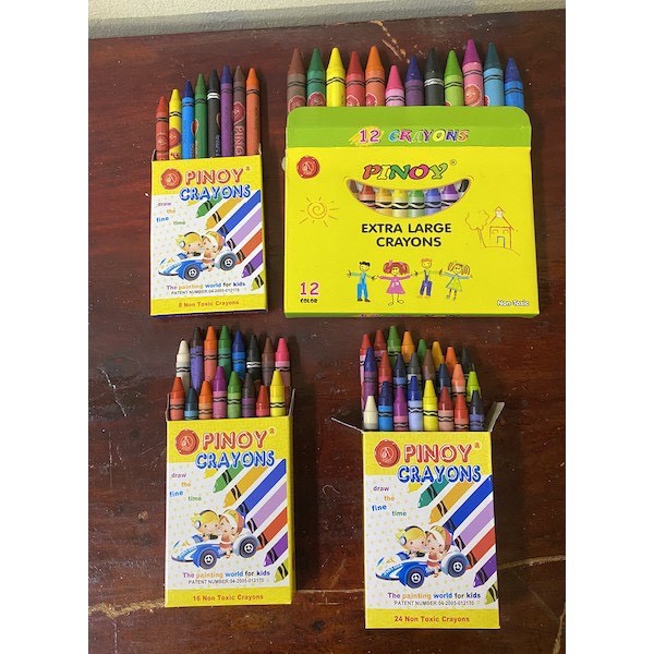 Pinoy Crayons non-toxic (in 4 sizes) stationary, school supplies ...