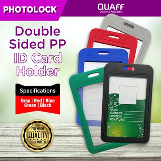 Transparent Plastic ID Card Holder with Zip Lock Vertical & Horizontal ...