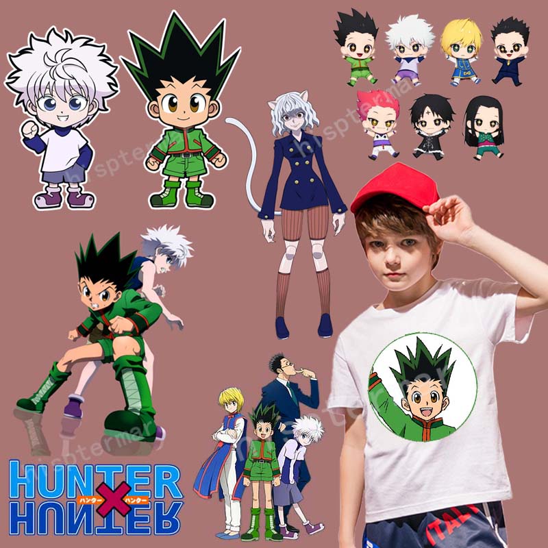 Hunter X Hunter Heat Transfer Stickers Boy T-Shirt DIY Appliques ...
