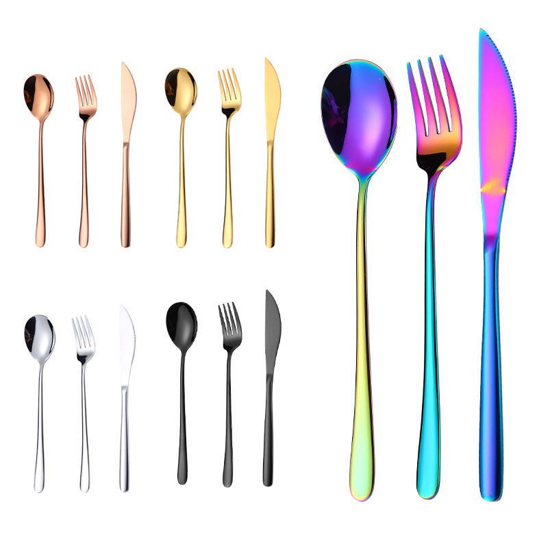 3 In 1 Knife Spoon And Fork Creative Metal Cutlery Set 304 Stainless ...