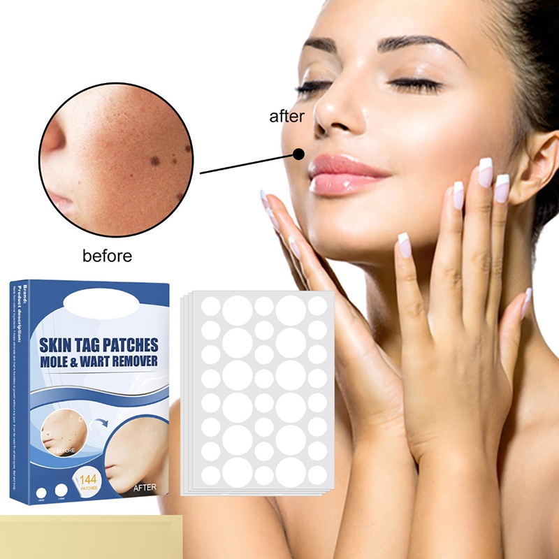 Skin Tag Remover Patches 144 PCS Natural Safe Mole & Wart Removal ...