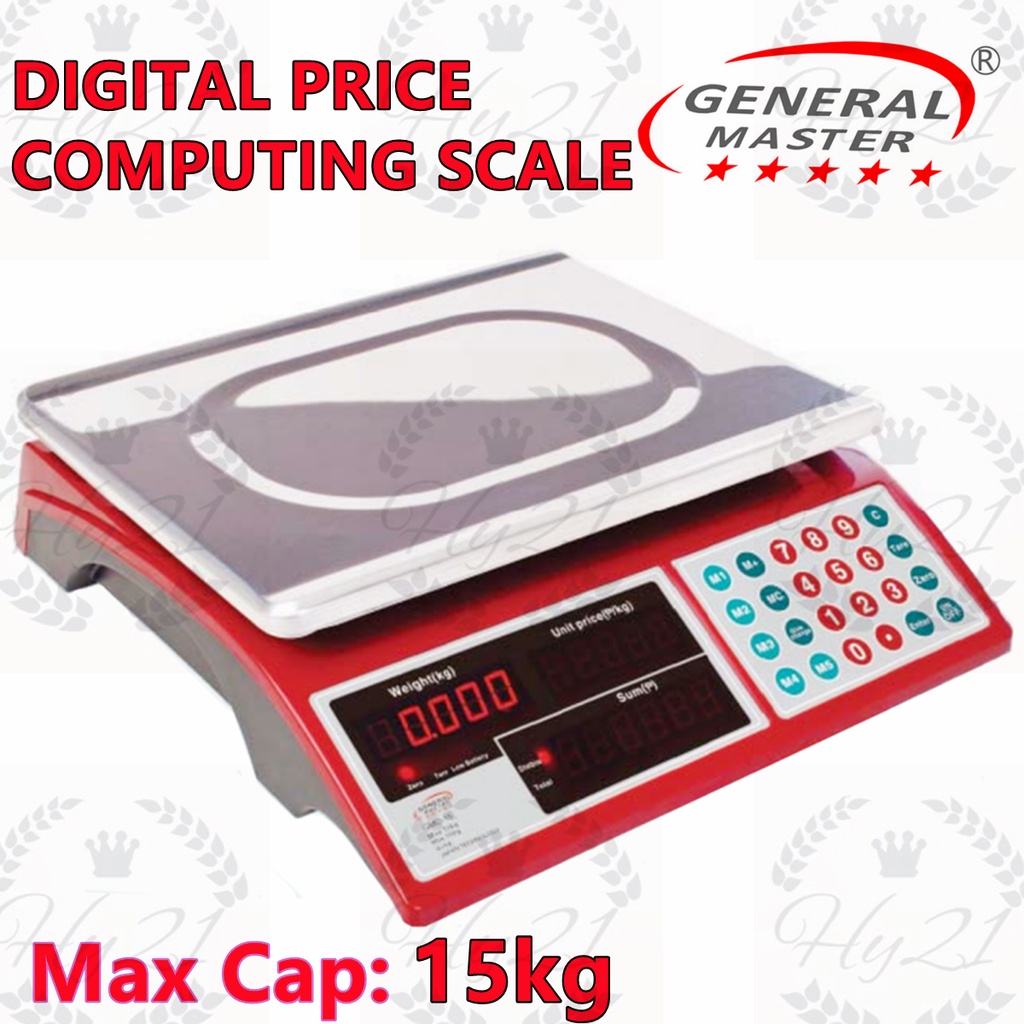 General Master 15kg Price Computing Scale Weighing Scale Digital Scale ...