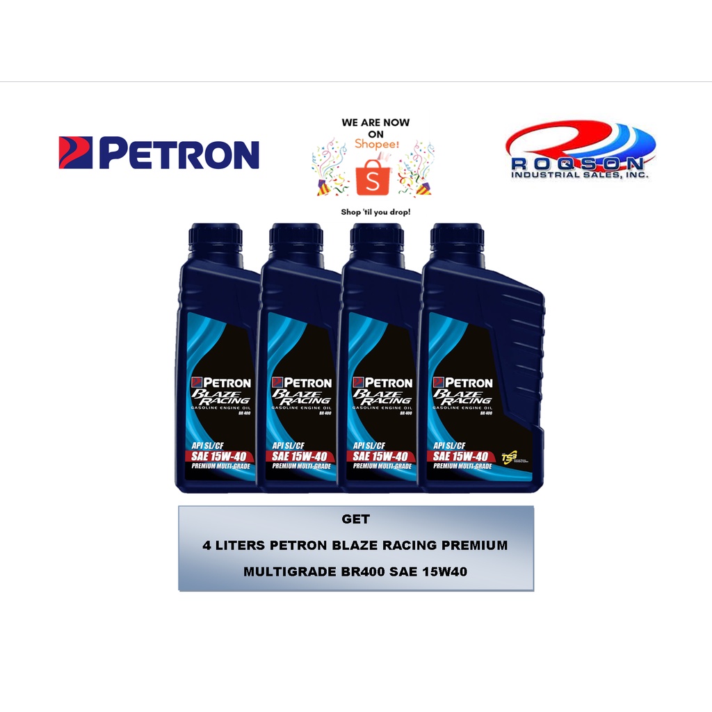 PETRON BLAZE RACING BR400 PREMIUM MULTIGRADE SAE 15W40 (4 LITERS ...