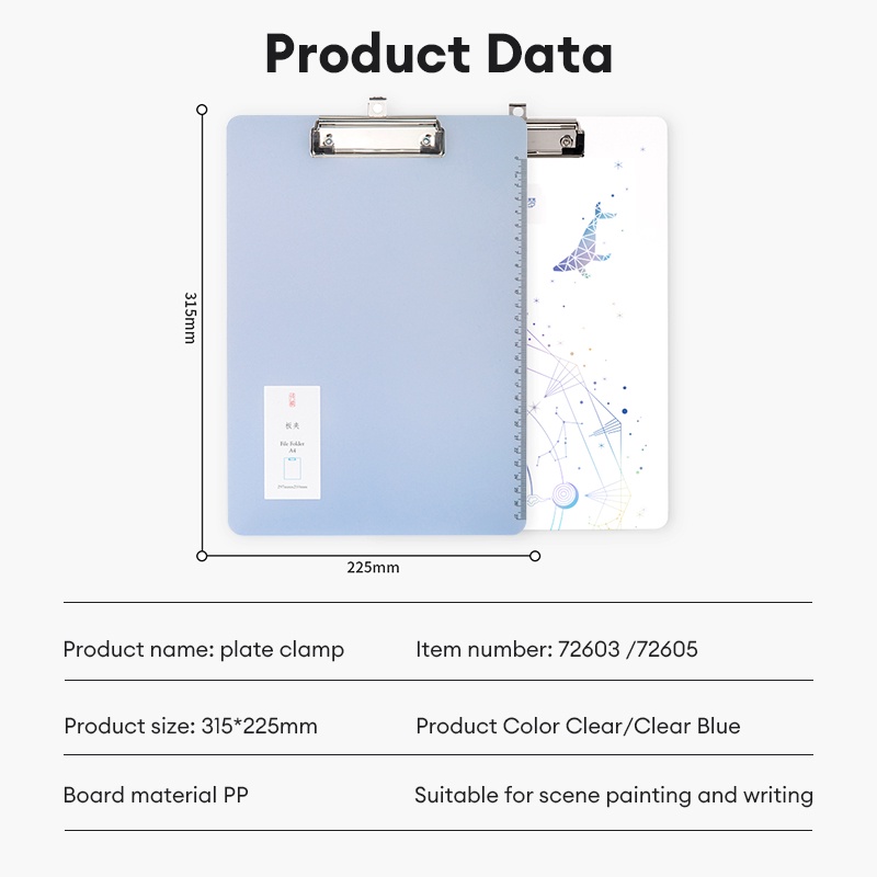 Deli A4 Clipboard Student Writing Pad Hard Board Clip Office School ...
