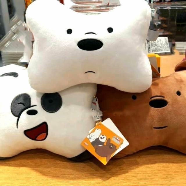 Miniso We Bare Bears Comfortable Bone Pillow | Shopee Philippines