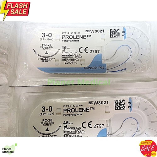 Ethicon Prolene (3-0) W8021/Ethicon Coated Vicryl (3-0) W9521 Sold per ... Ethicon Prolene (3-0) W8021/Ethicon Coated Vicryl (3-0) W9521 Sold per ...