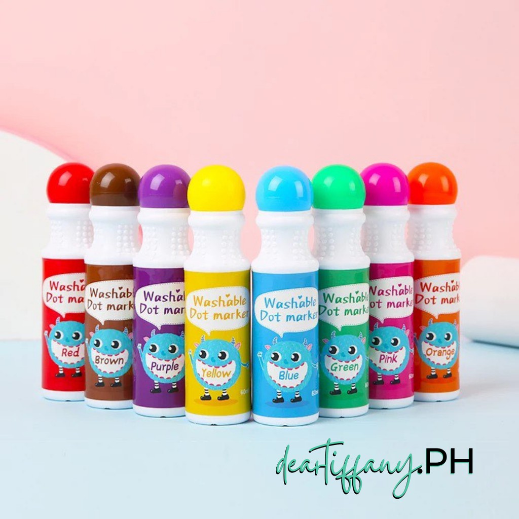 DOT MARKERS 8 COLORS FUN ACTIVITY COLORING MARKERS SCHOOL SUPPLIES KIDS ...