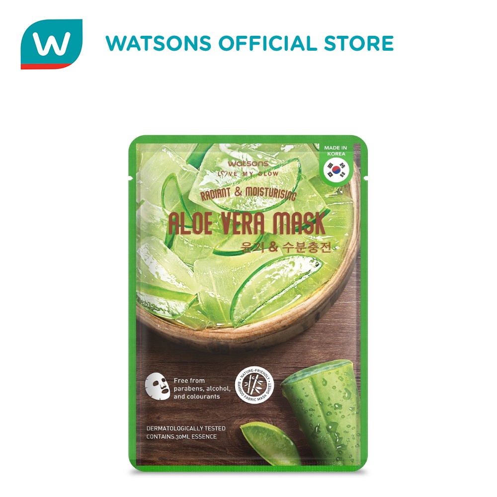 Watsons Aloe Vera Radiant Moisturising Facial Mask 1s | Shopee Philippines